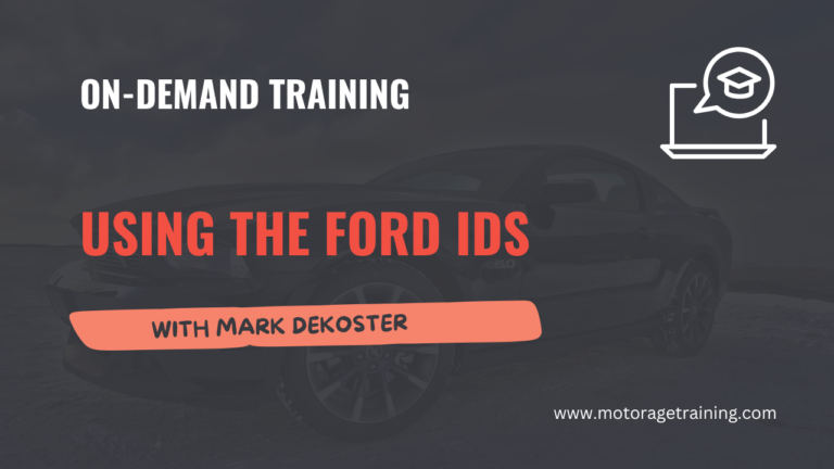 Using the Ford IDS with Mark DeKoster