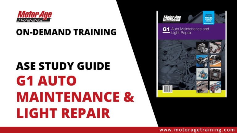 ASE Study Guide G1 Auto Maintenance and Light Repair On-Demand