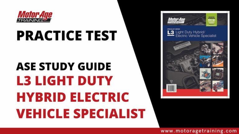 ASE Study Guide L3 Light Duty Hybrid Electric Vehicle Specialist ...